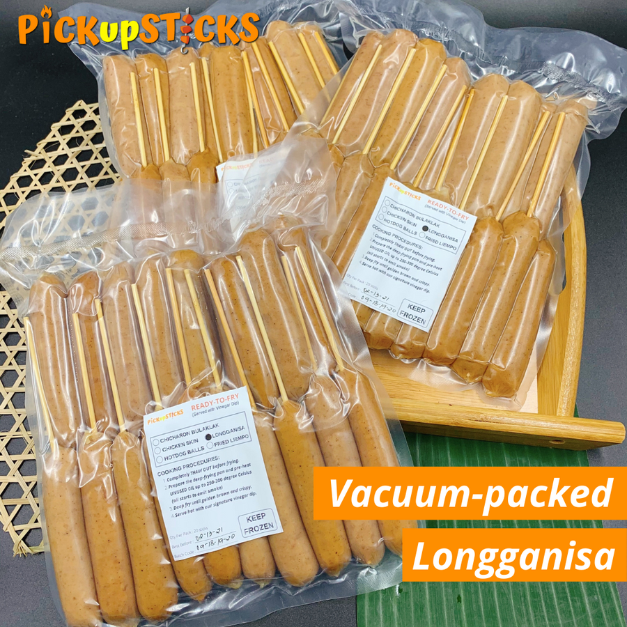 Vacuum-packed Longganisa (20 sticks per pack) – PICKupSTICKS Online Store